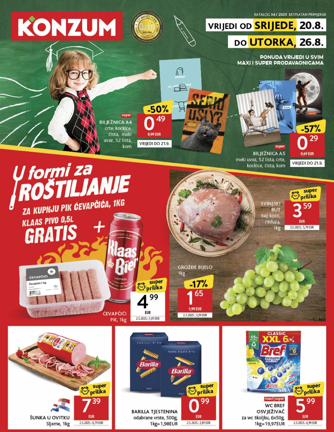 Konzum akcije, najnoviji katalozi i radna vremena | Promo24.hr