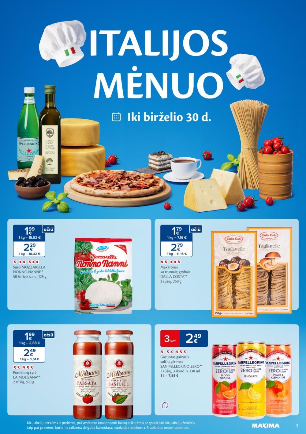 MAXIMA - Italijos mėnuo (2025 06 03 - 2025 06 30)