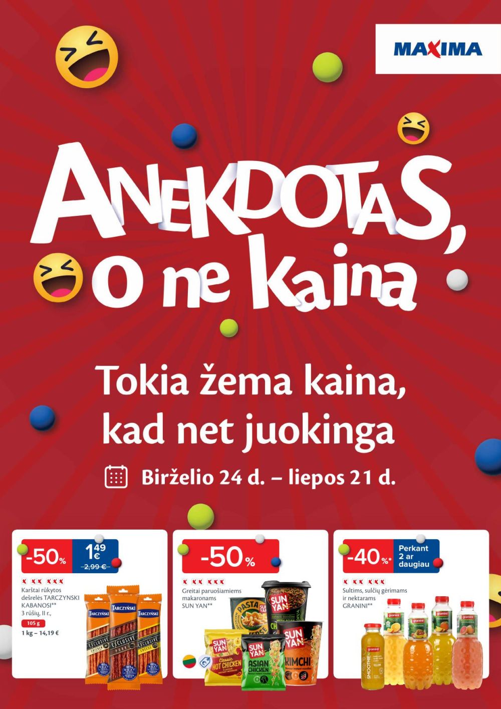 MAXIMA - Anekdotas, o ne kaina (2025 06 24 - 2025 07 21)