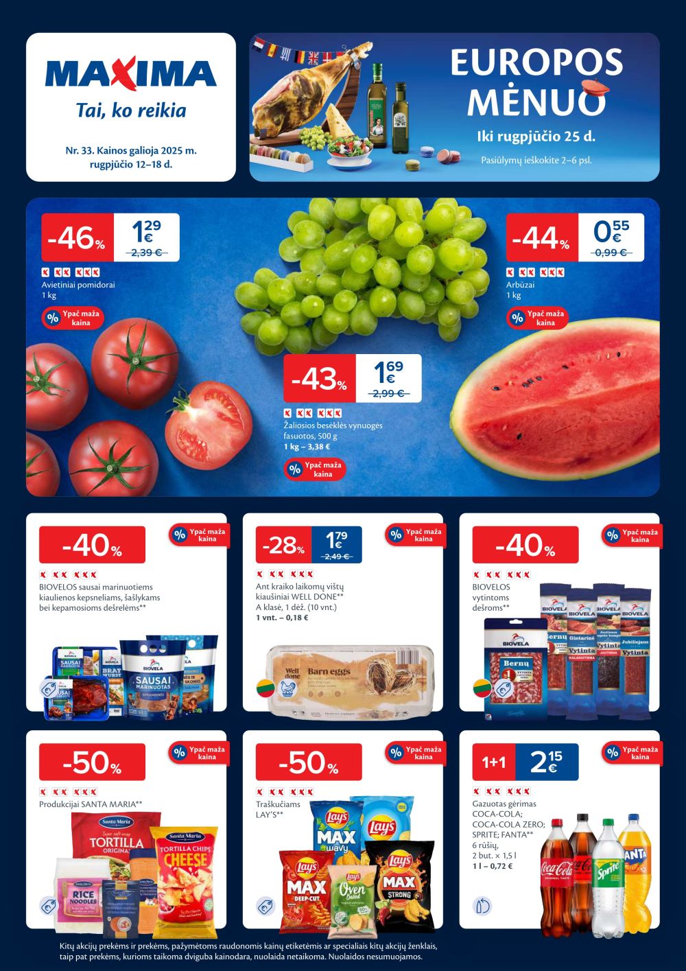 MAXIMA akcijos - naujausi pasiūlymai ir nuolaidos