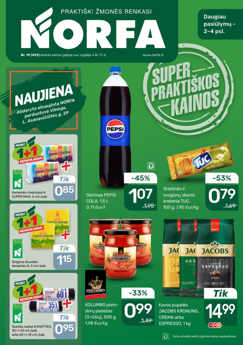 NORFA akcijos - naujausi pasiūlymai ir nuolaidos