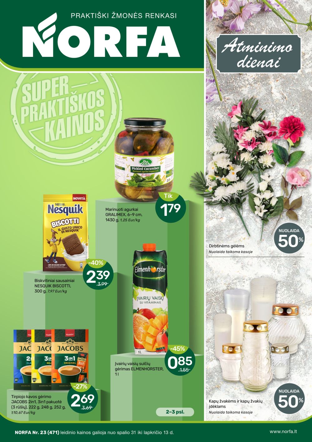 NORFA akcijos, naujausi leidiniai ir darbo laikai | Nuolaidos.lt