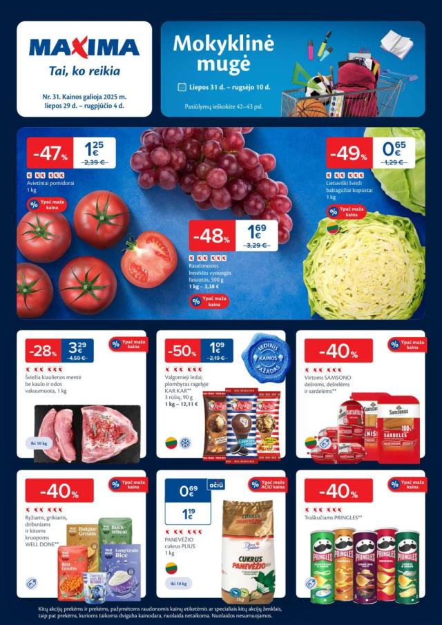 MAXIMA - Kaininis leidinys Nr.31 (2025 07 29 - 2025 08 04)