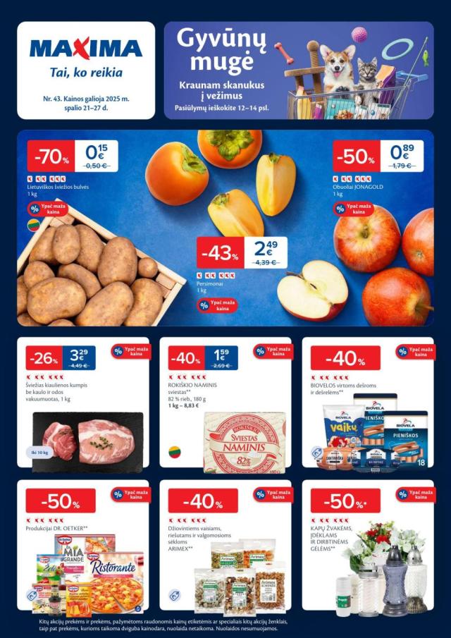 MAXIMA akcijos - naujausi pasiūlymai ir nuolaidos