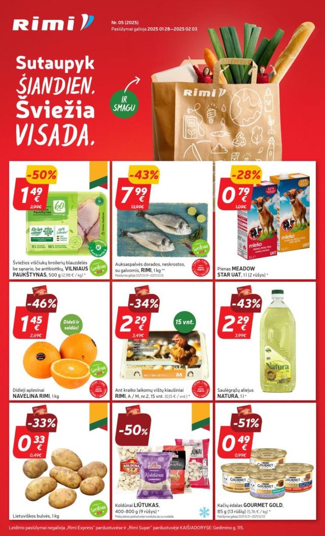 RIMI akcijos, naujausi leidiniai ir darbo laikai | Nuolaidos.lt
