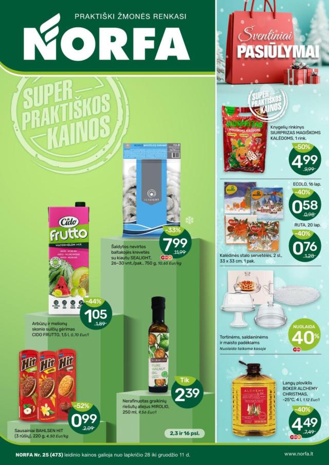 NORFA akcijos, naujausi leidiniai ir darbo laikai | Nuolaidos.lt