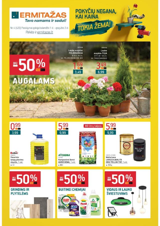 ERMITAŽAS akcijos - naujausi pasiūlymai ir nuolaidos