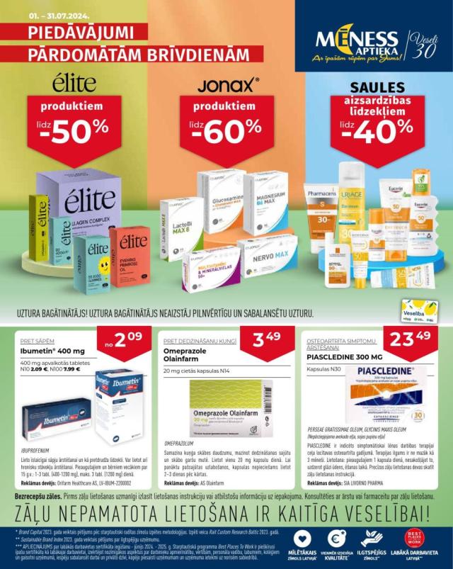 MENESS APTIEKA atlaides, jaunākie izdevumi un darba laiki | PromoAkcija.lv
