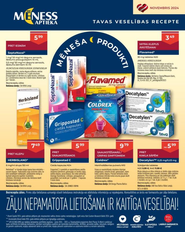 MENESS APTIEKA atlaides, jaunākie izdevumi un darba laiki | PromoAkcija.lv