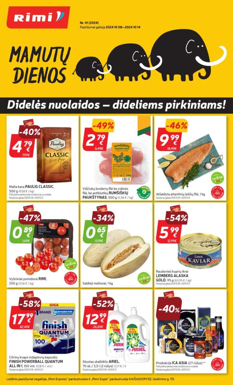 RIMI akcijos, naujausi leidiniai ir darbo laikai | Nuolaidos.lt