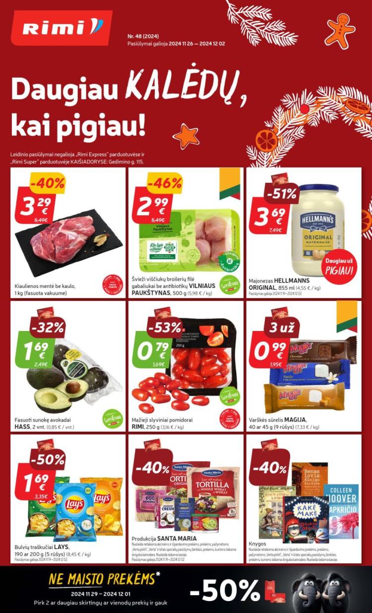 RIMI akcijos - naujausi pasiūlymai ir nuolaidos