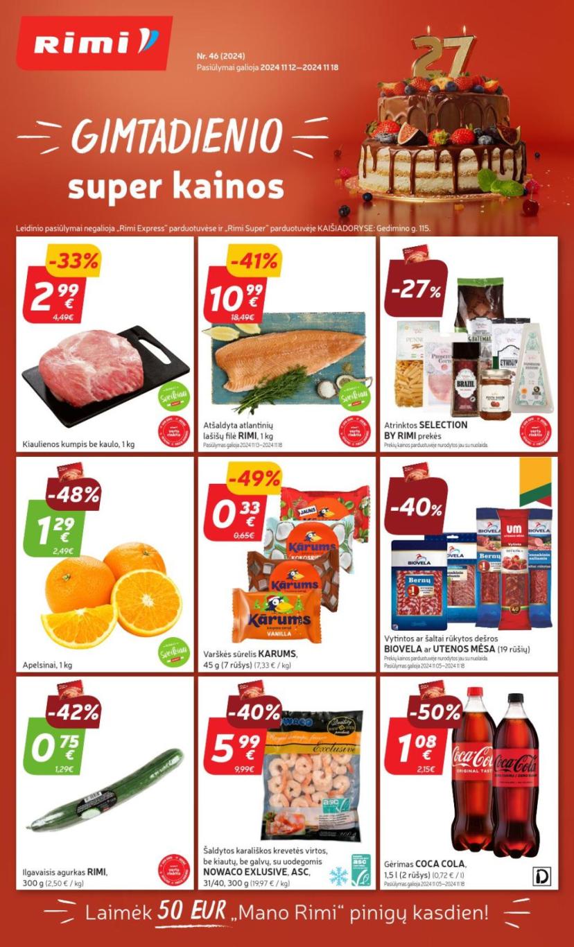 RIMI akcijos, naujausi leidiniai ir darbo laikai | Nuolaidos.lt